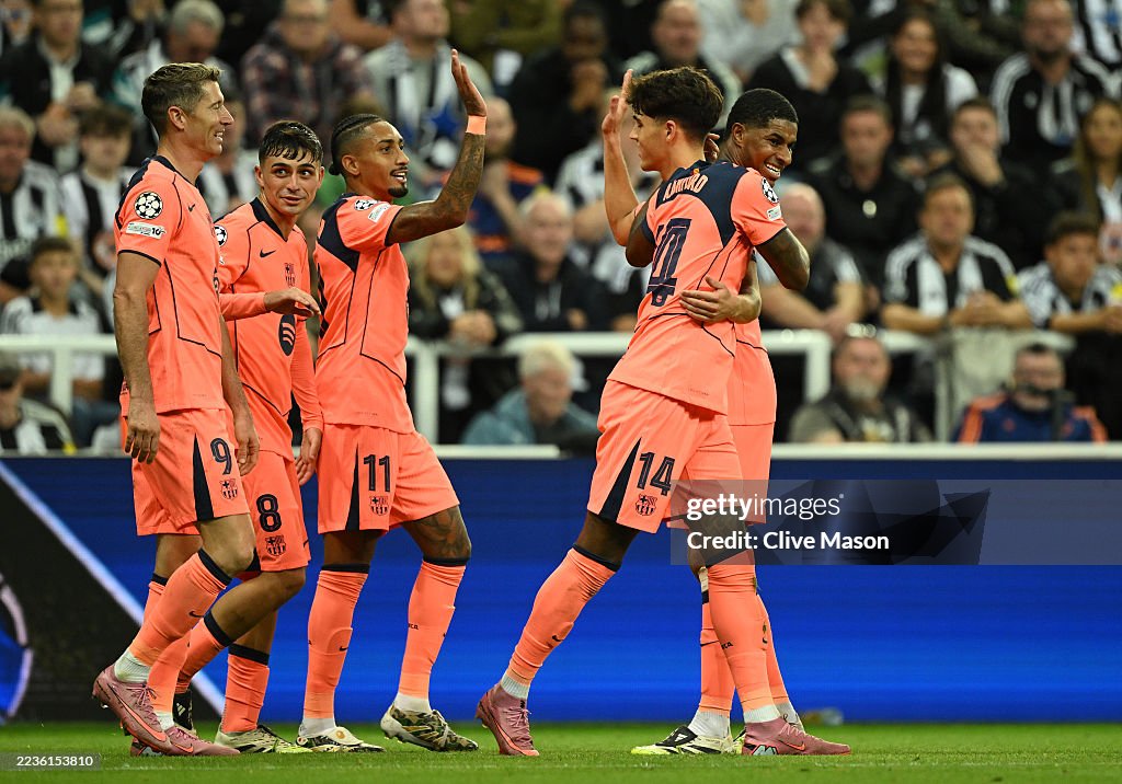Newcastle 1-2 Barcelona: Rashford Brace Clips The Magpies' Wings ...