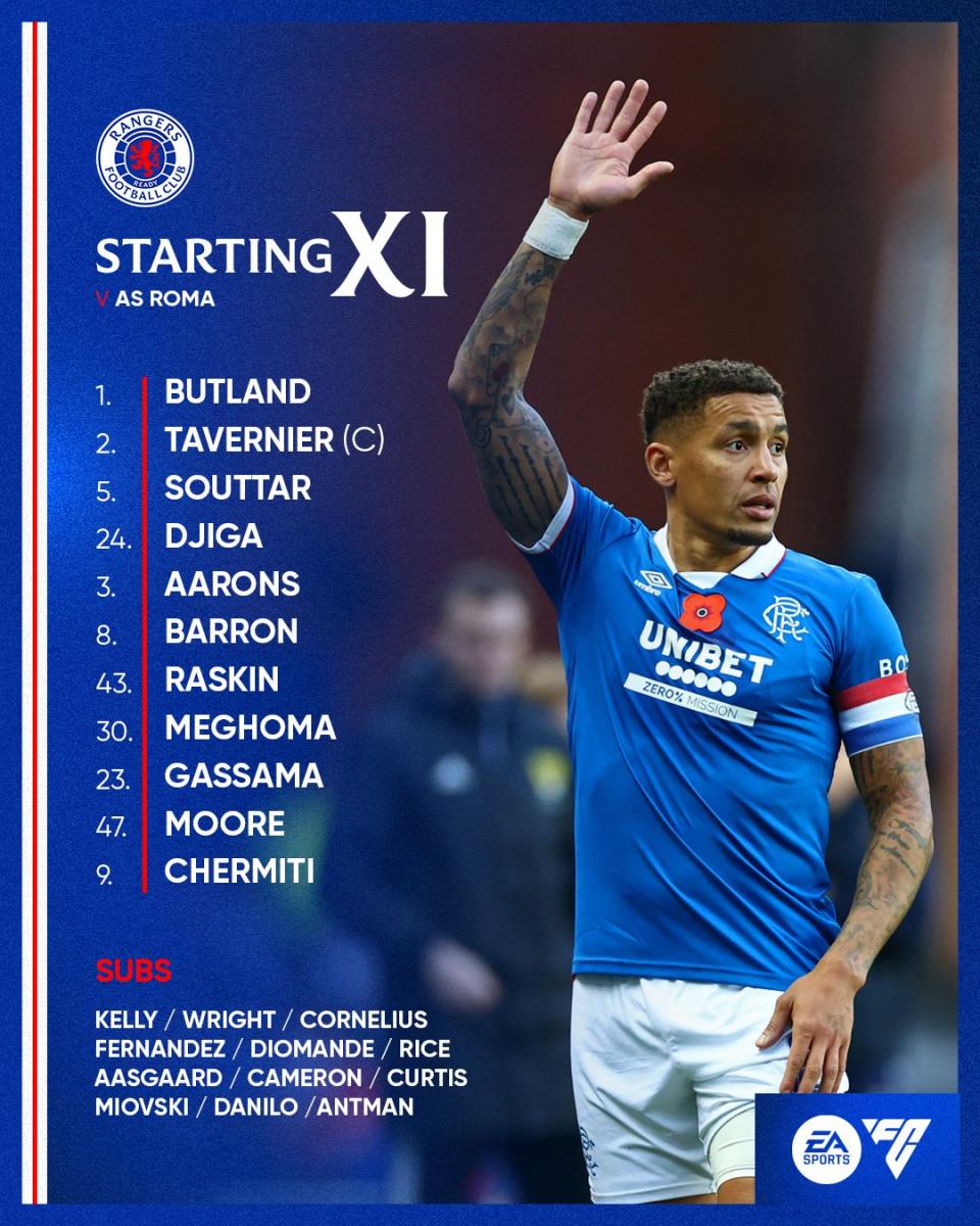 Goles y Resumen de Rangers 0-2 Roma en UEFA Europa League | 06/11/2025 ...