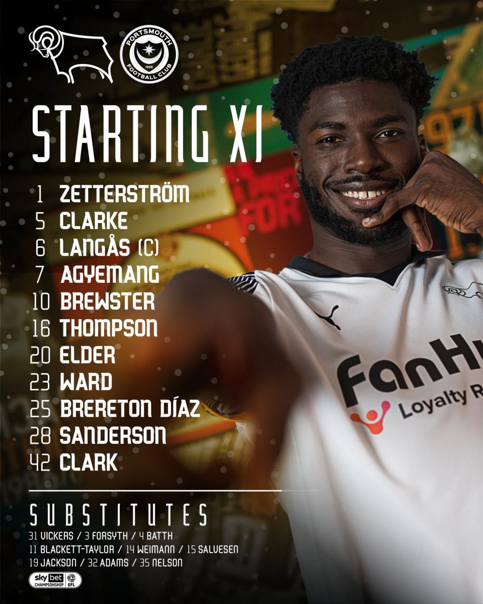 Derby County vs Portsmouth LIVE Score Updates: Second half begins (1-1 ...