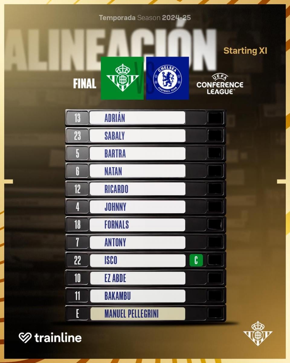 Summary: Real Betis 1-4 Chelsea in UEFA Conference League | 05/28/2025 ...