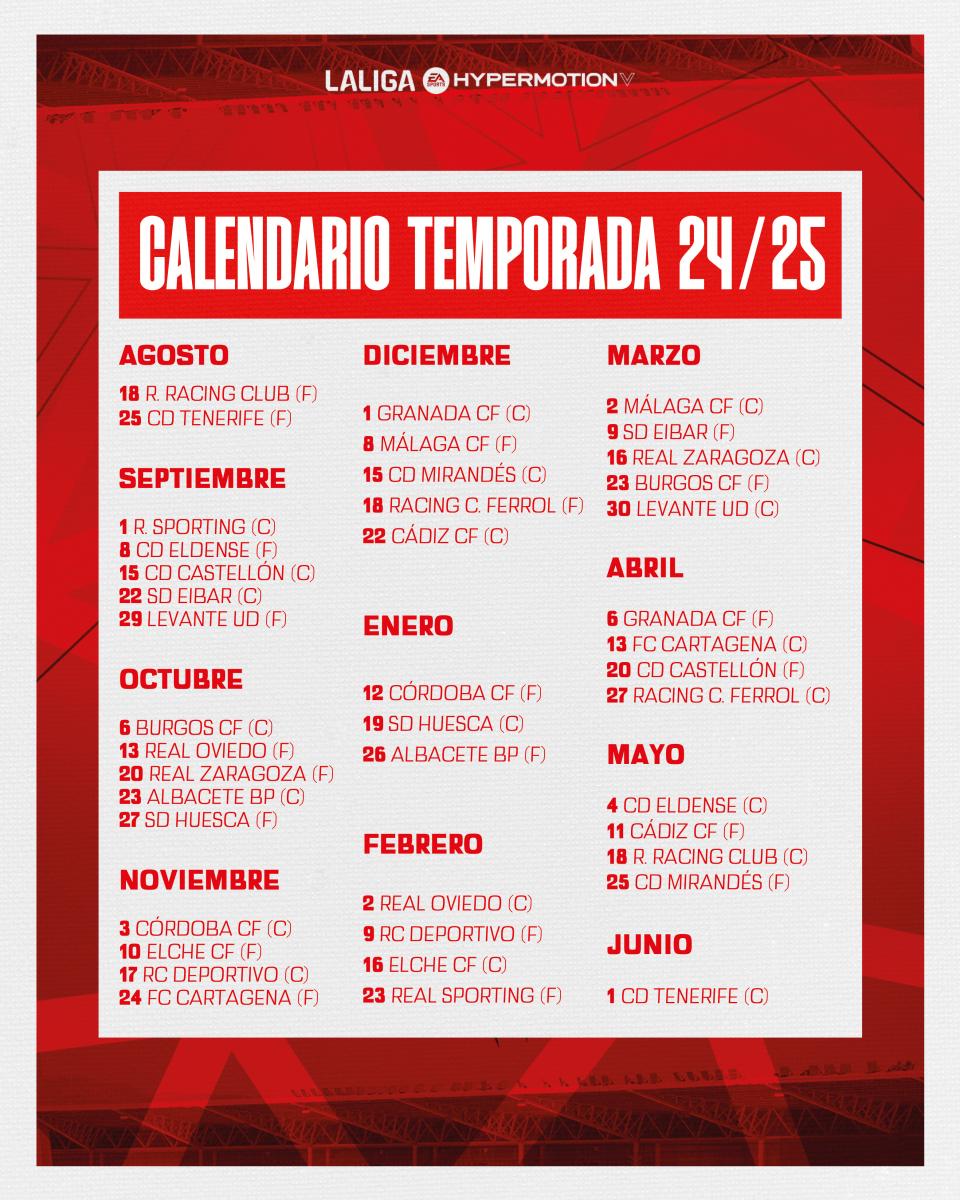El calendario de la UD Almería: partidos y fechas - VAVEL España