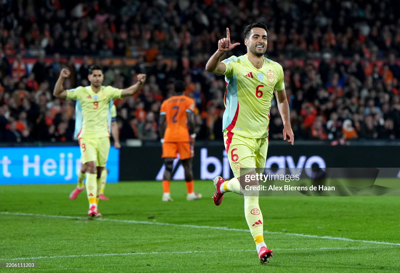 Netherlands 2-2 Spain: Substitute Merino's injury time equaliser earns ...