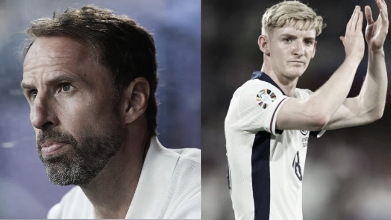 Gareth Southgate y Anthony Gordon ante los medios - VAVEL España