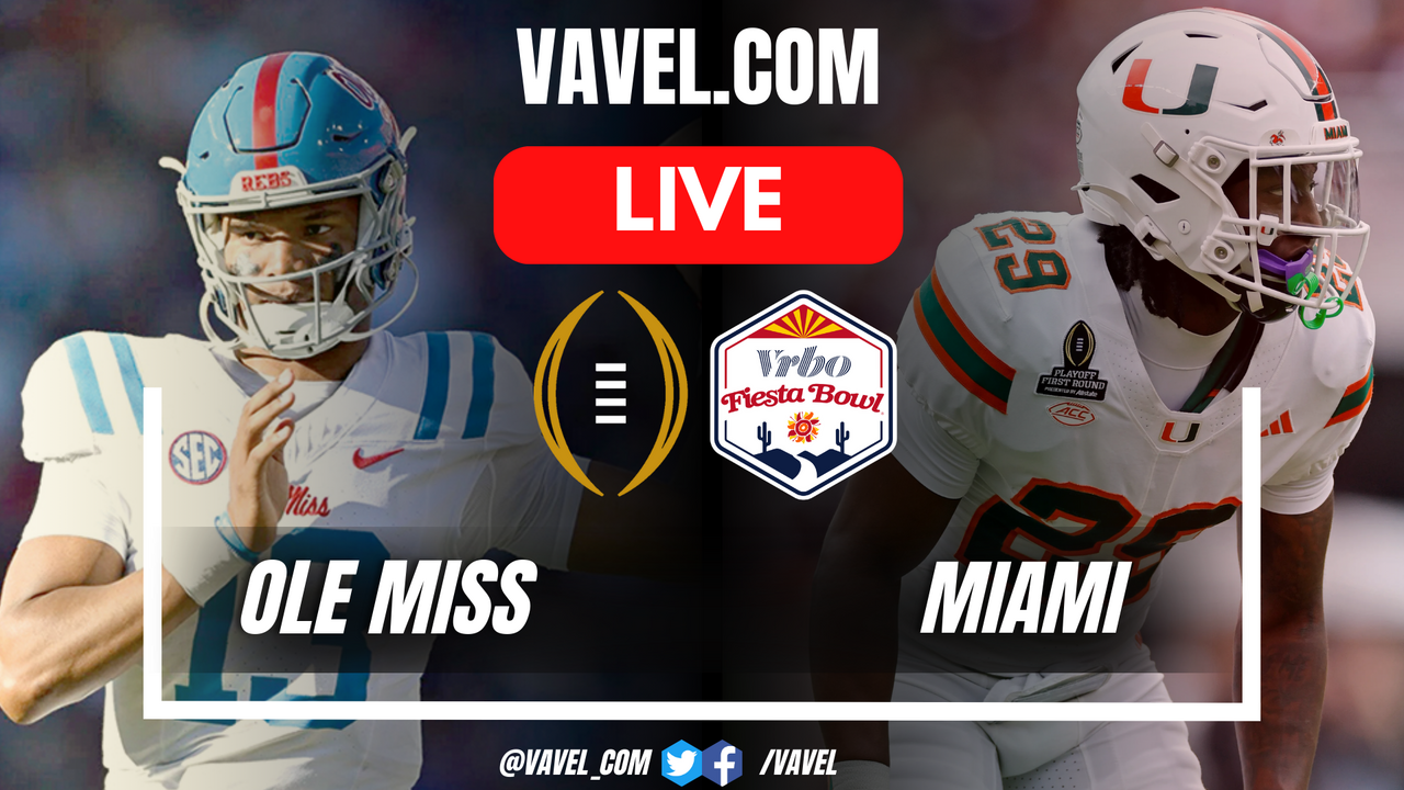 Ole Miss Rebels vs Miami Hurricanes LIVE Score Updates in NCAAF Fiesta ...