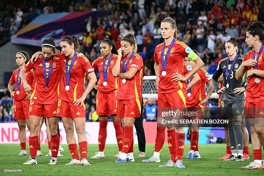 England 1-1 Spain (3-1 pens): Post-match Spain Euro 2025 Final Player ...