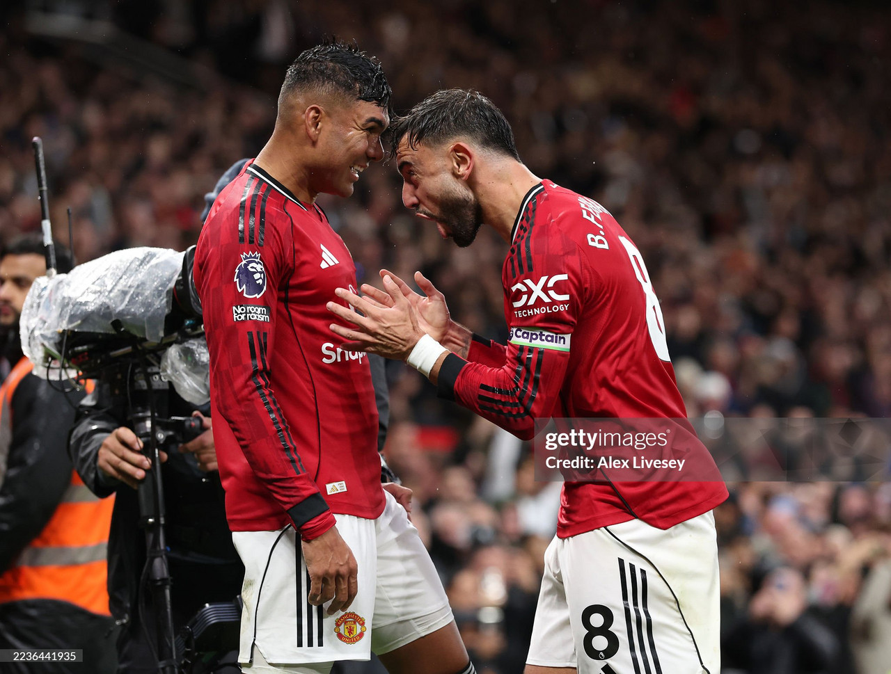 Man United 2-1 Chelsea: Fernandes century seals red card-laden victory ...