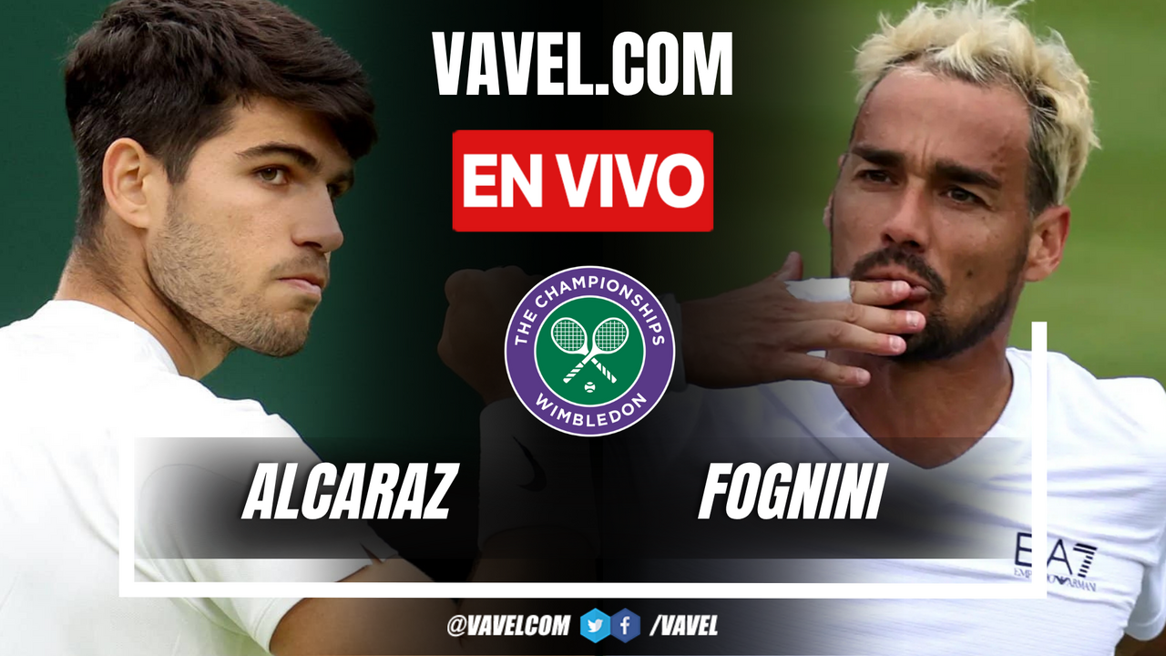 Resumen y Sets Alcaraz vs Fognini en Wimbledon (7-5, 6-7, 7-5, 2-6, 6-1) | 01/07/2025 - VAVEL España